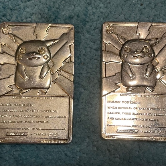 Pokemon | Toys | 999 Pokemon 23k Gold Plated Trading Card Pikachu ...